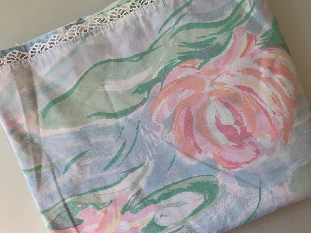 Atelier Martex Claude Monet Water Lilies Twin Flat Sheet/vintage Pastel ...