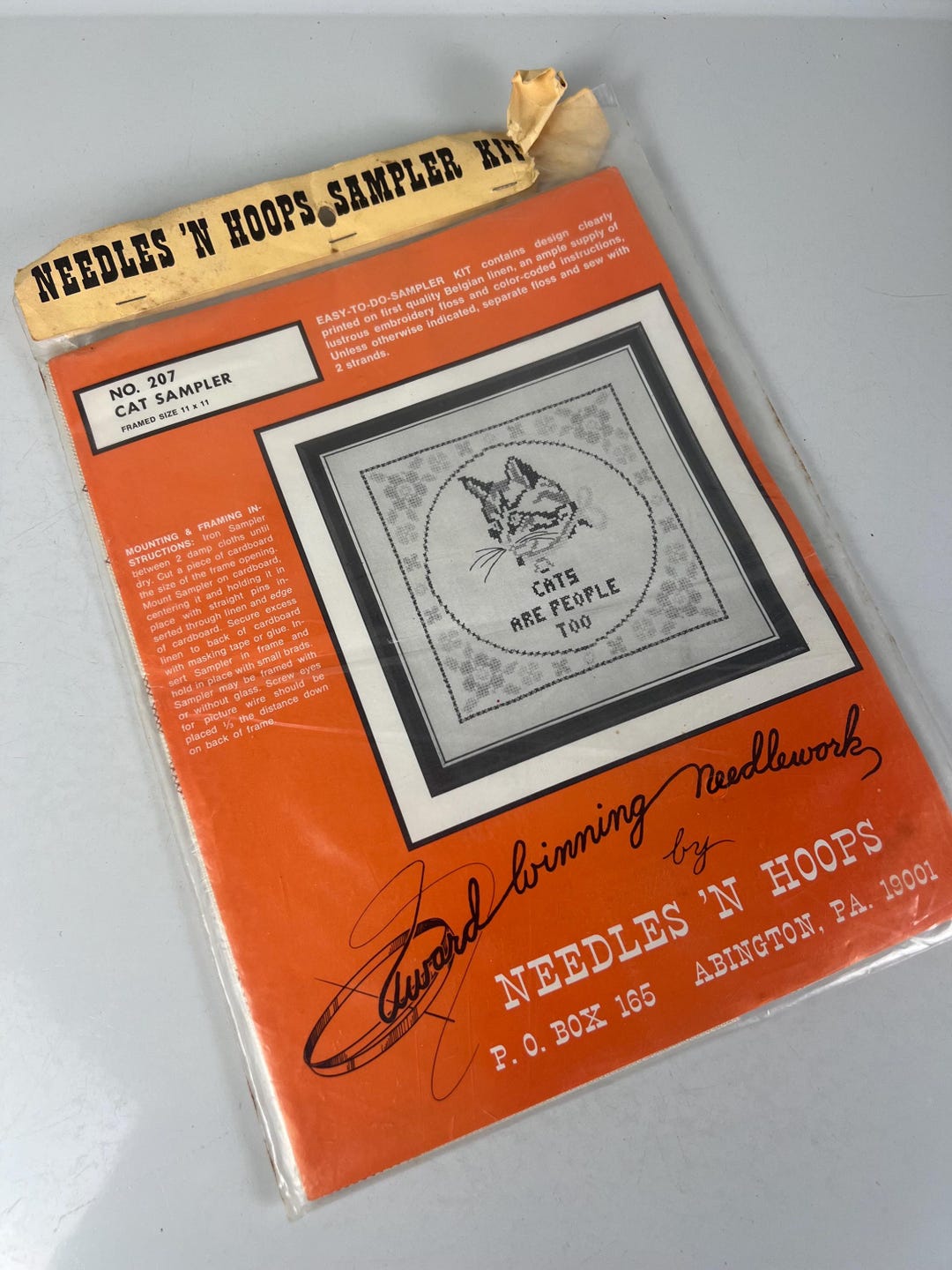 Vintage Cats Are People Too Needlepoint Cross Stitch/vintage Cat ...