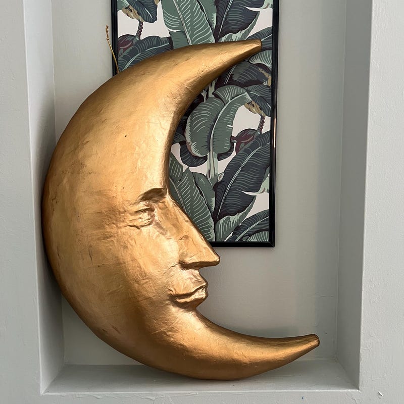 Paper Mache Moon - Etsy