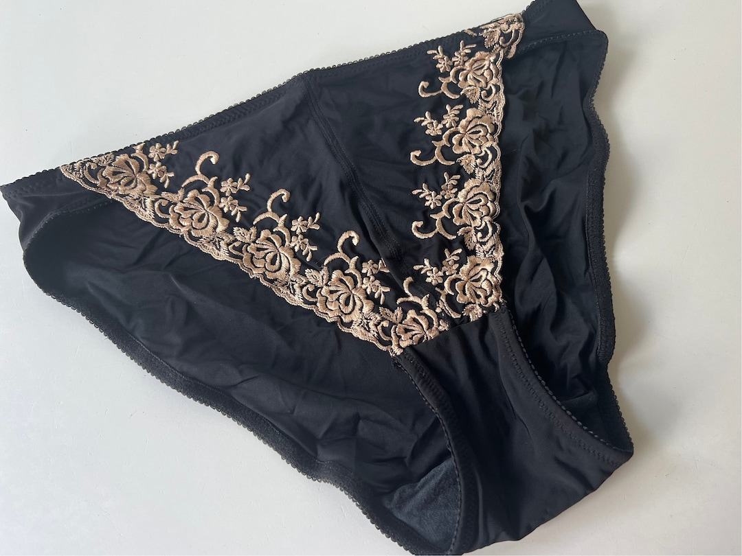 Gorgeous Black and Gold Victoria Secret Panties Made in Greece/vintage ...