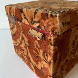 Victorian 6 Inch Velvet Collar Box/antique Cuff and Collar Box ...