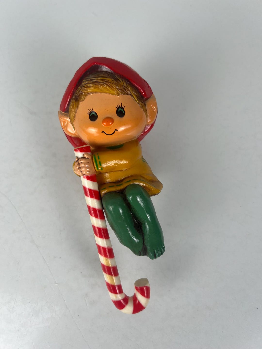 Vintage Hallmark Adorable Elf Stocking or Ornament Holder/vintage ...