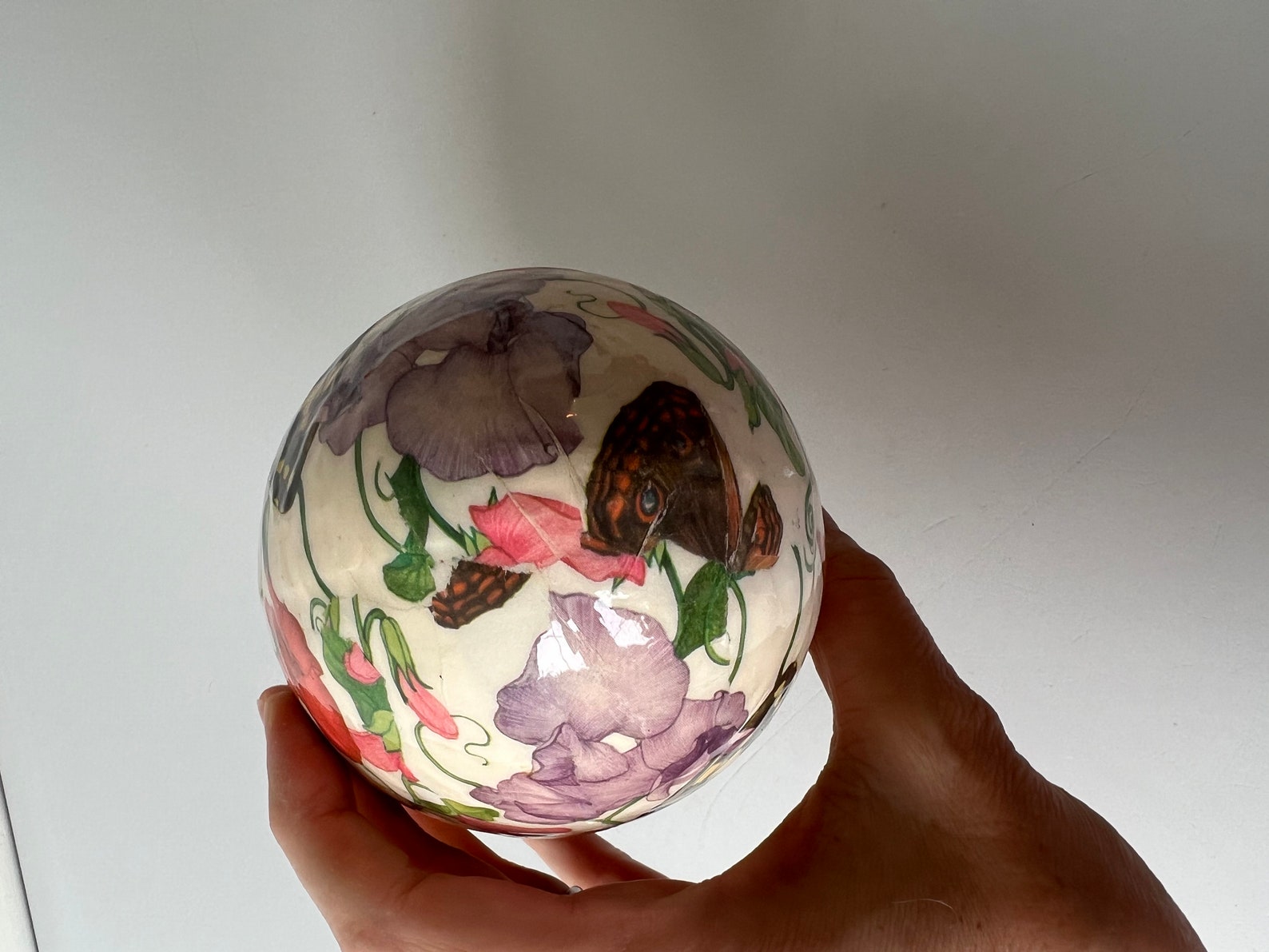 Lovely 6.5 Inch Spring Easter Paper Mache Découpage Glossy Egg - J - Etsy