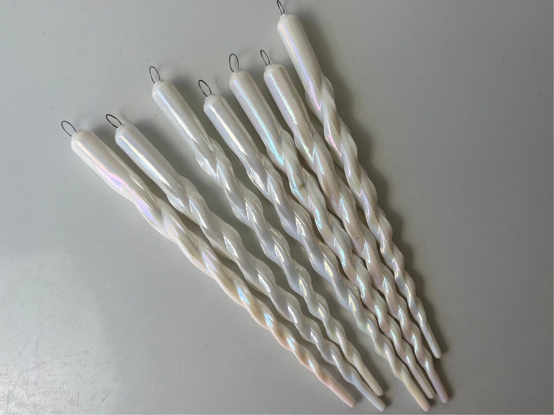 Set of 7 Hard Plastic Icicles for Christmas Tree 8 Inch/vintage Hard ...