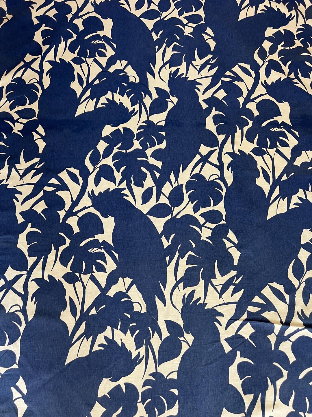 ONE YARD Kirk Brummel Boca Chica Boca Blue Linen Cotton Fabric/designer ...