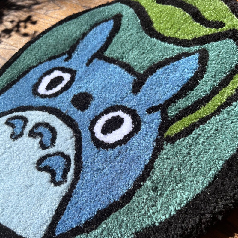 Ghibli Totoro Hand Tufted Rug - Etsy