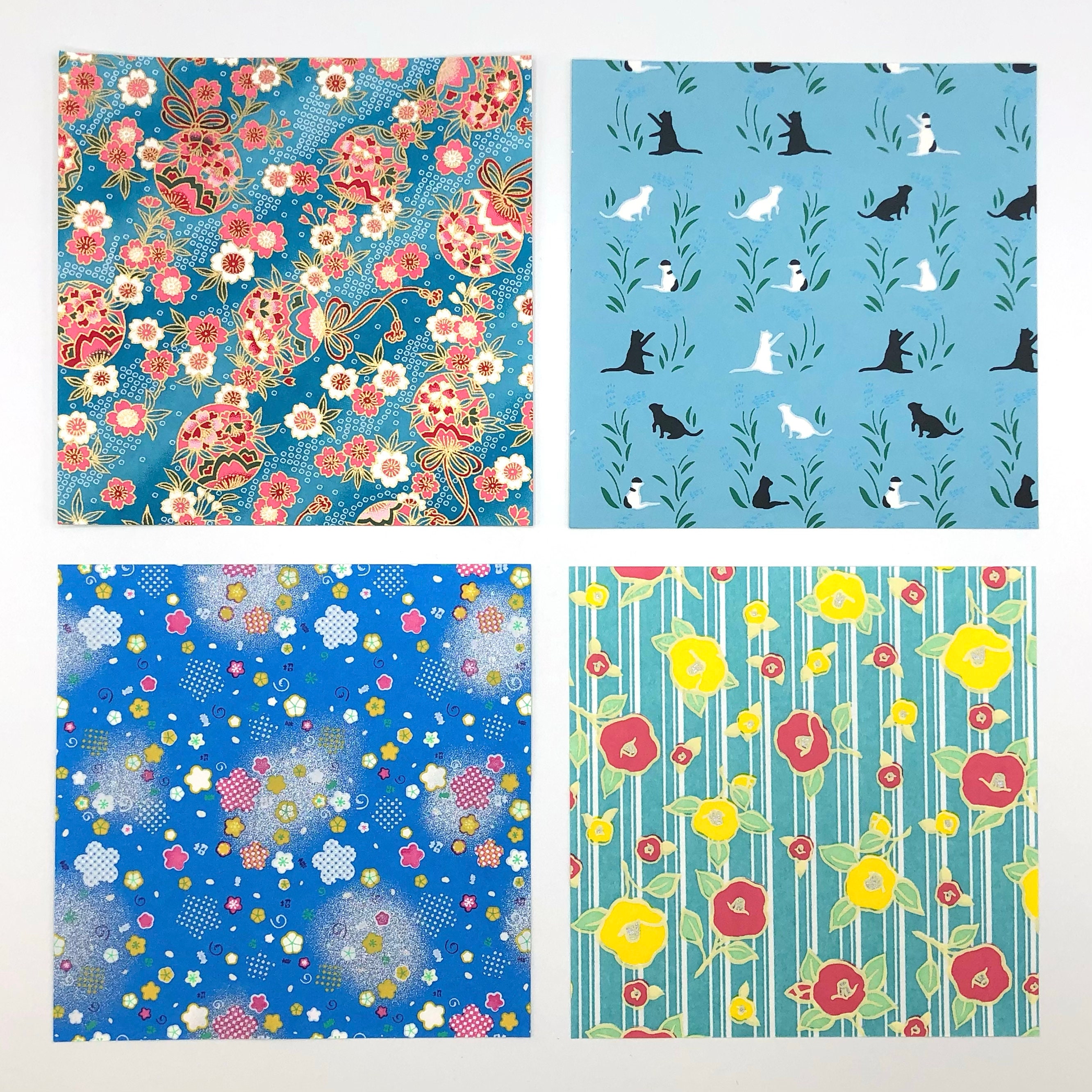 DIY KIT / Origami Fish Mobile / Japanese Washi Yuzen Paper / Blue - Etsy