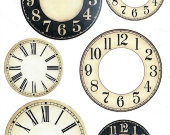 Clock Face Decoupage - Etsy