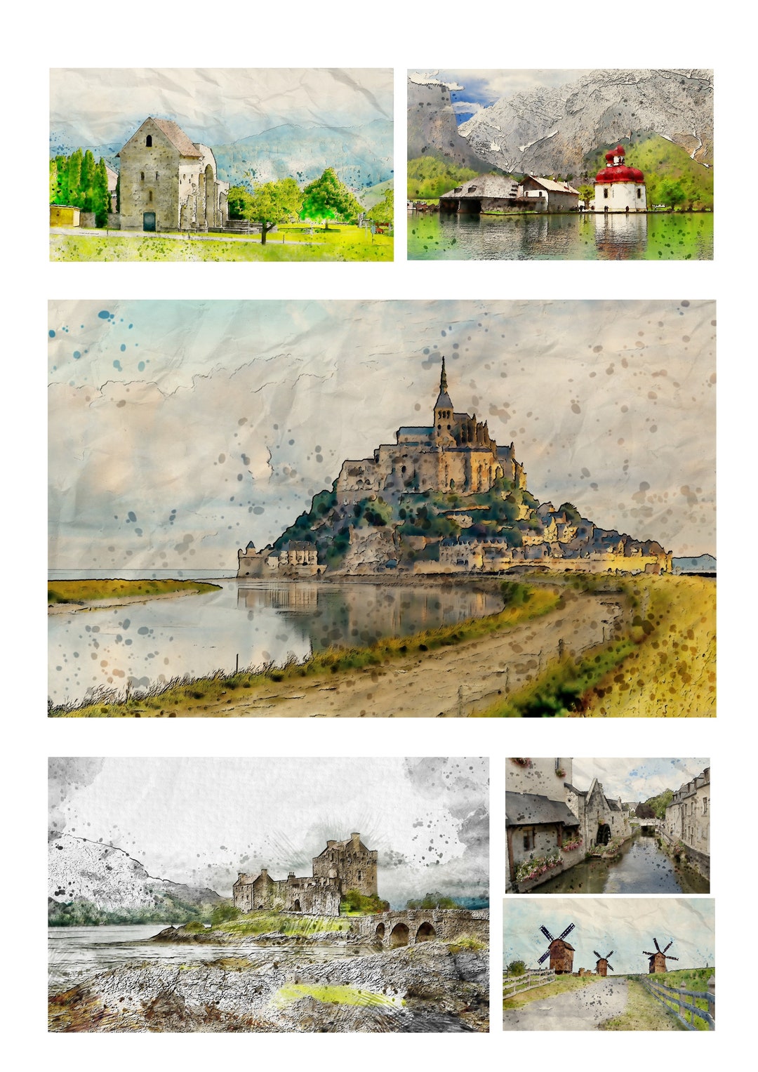 Rice Paper for Decoupage Scrapbook and Craft Landscape View of Nature ...