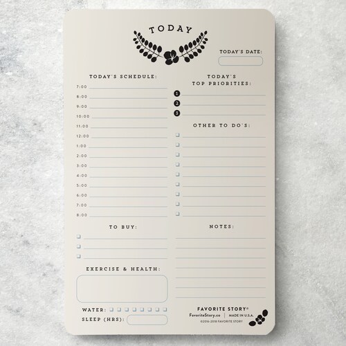 Daily Notepad Day Planner to Do List Tear off Pad | Etsy