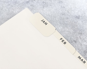 Planner Tabs, Set of 12 Planner Stickers Monthly Divider Tabs ...