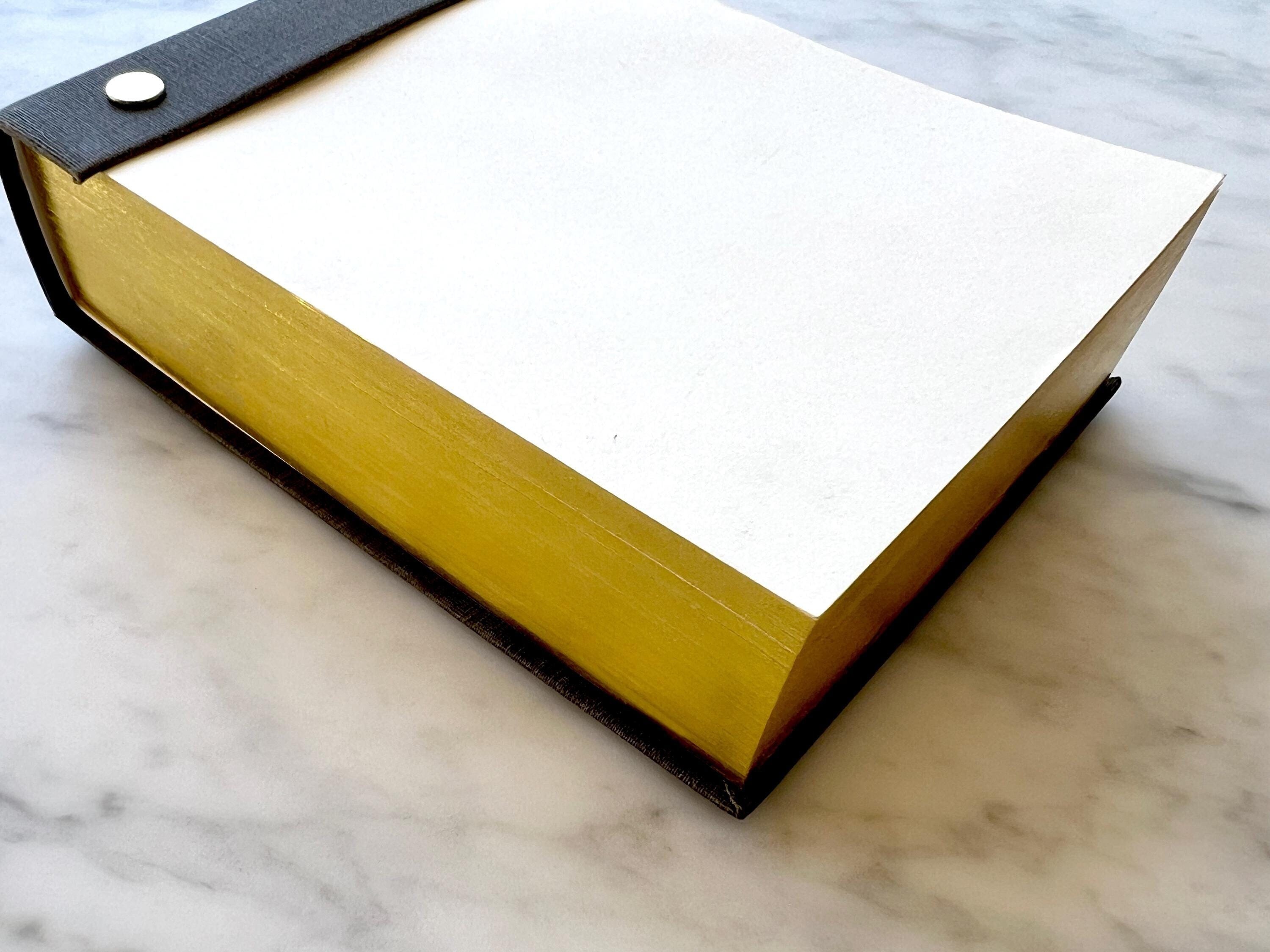 Gold Gilt Notepad With Brass Posts: Refillable Desk Pad - Etsy