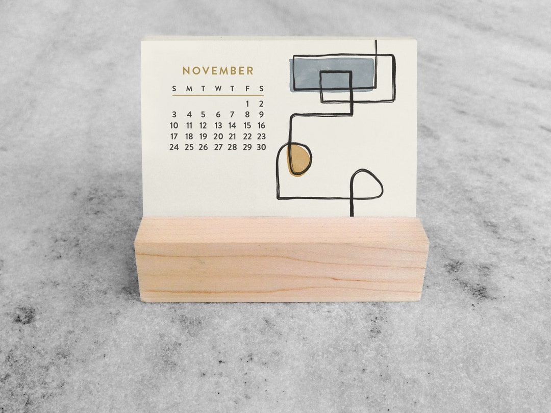 Buy Mid-century Modern 2024 Mini Desk Calendar Mini Desk Calendar 2024 ...
