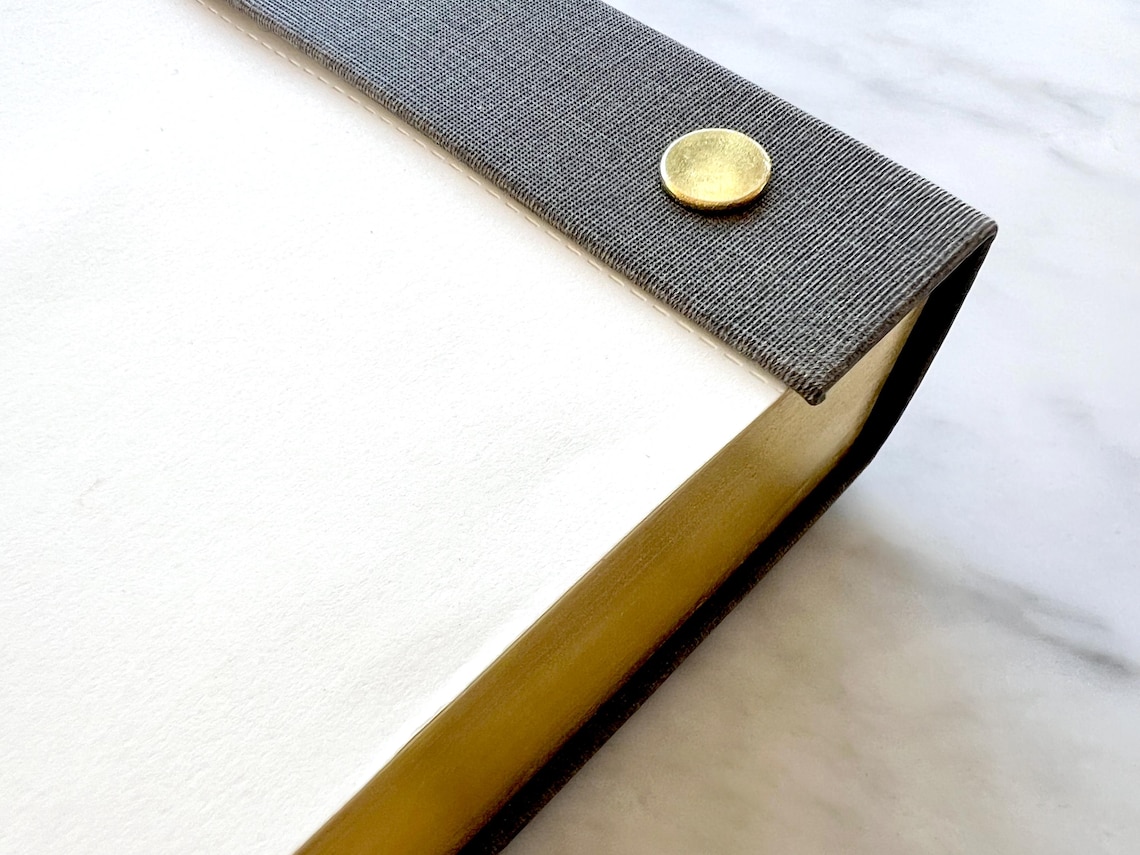 Gold Gilt Notepad With Brass Posts: Refillable Desk Pad - Etsy
