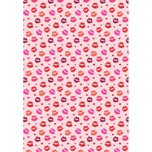 Kisses Gift Wrap, Valentine Wrapping Paper, Flat Sheet Paper ...