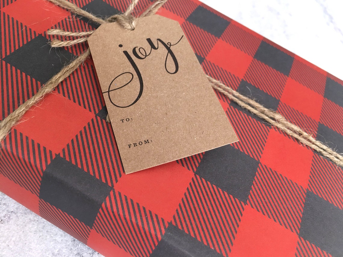 Buffalo Plaid Gift Wrap Fine Christmas Wrapping Paper Flat - Etsy