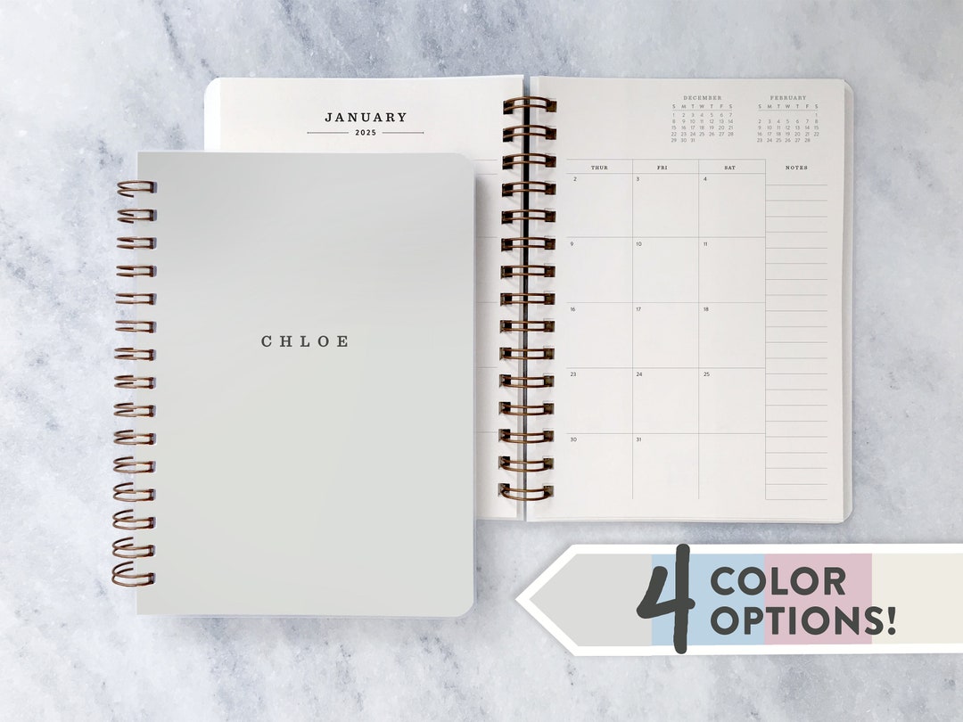 Personalized 2026 Planner: Soft Cover, Wire Bound, Monthly & Weekly - Etsy