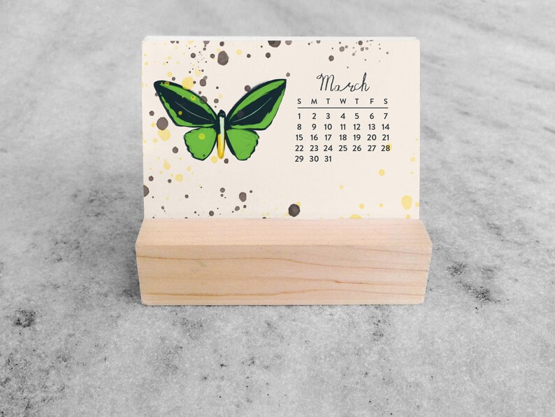 Butterflies Mini Desk Calendar | 2026 Desk Calendar 2026 | 2026 Small ...