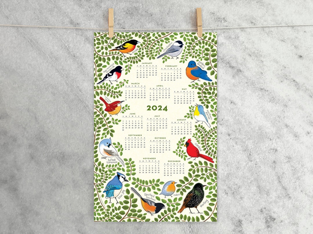 2024 Wall Calendar Poster, 11x17 Year-at-a-glance Calendar 2024, Yearly ...