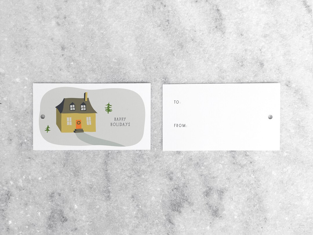 Winter Village Holiday Gift Tags Set of 10 Christmas Gift - Etsy