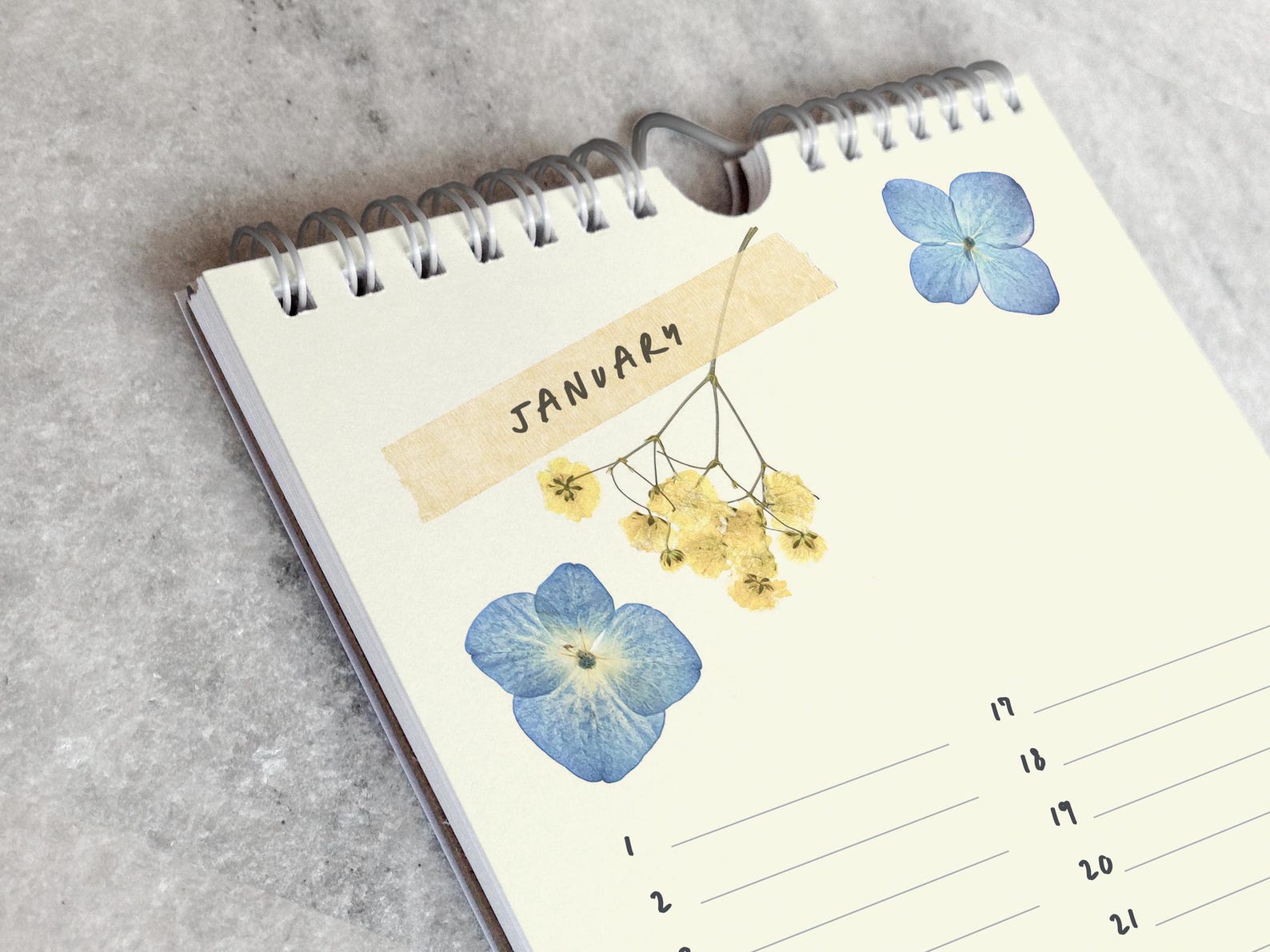 Pressed Flower Perpetual Calendar: Birthday & Anniversary Tracker - Etsy