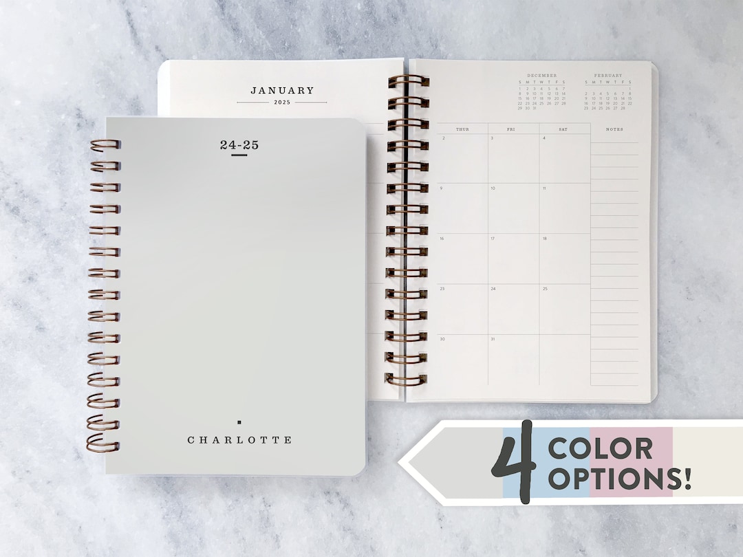 Buy Personalized Planner 2025 Custom 2024-2025 Planner Wire-bound ...