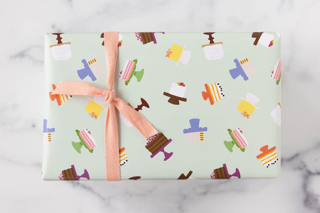Cakes Gift Wrap, Fine Wrapping Paper, Birthday Gift Wrap, Wrapping ...