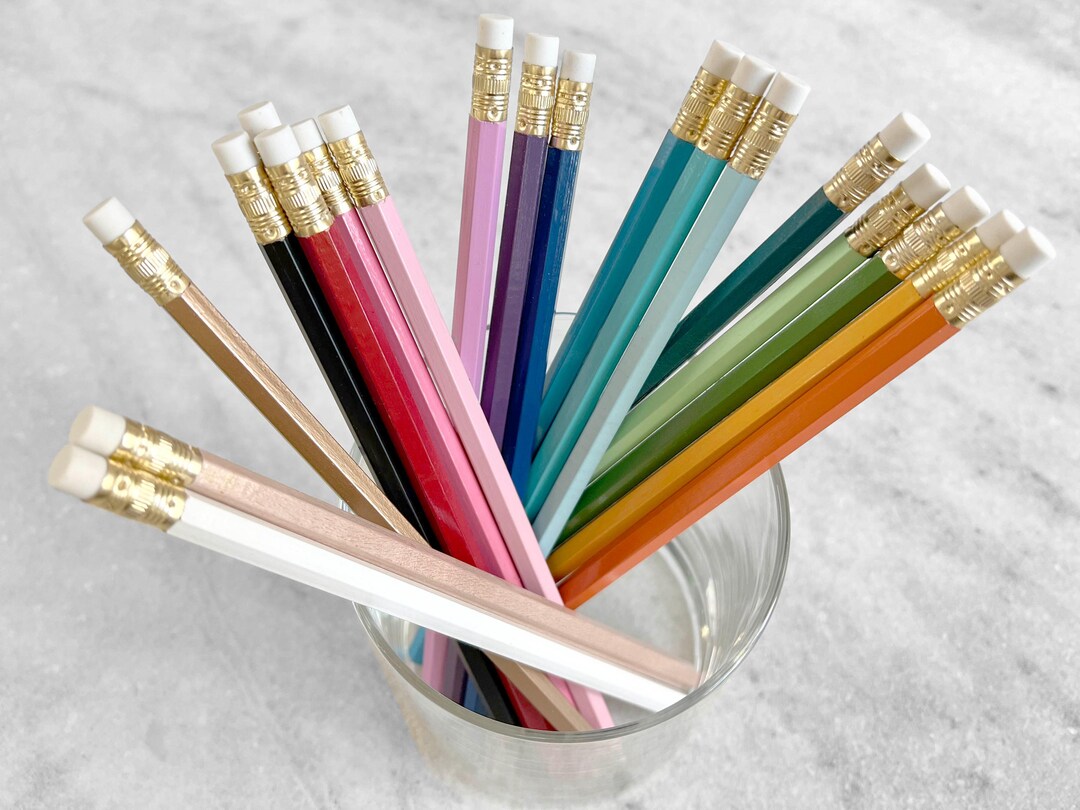 Custom Color Pencil Set: Back to School Supplies, Set of 15 - Etsy