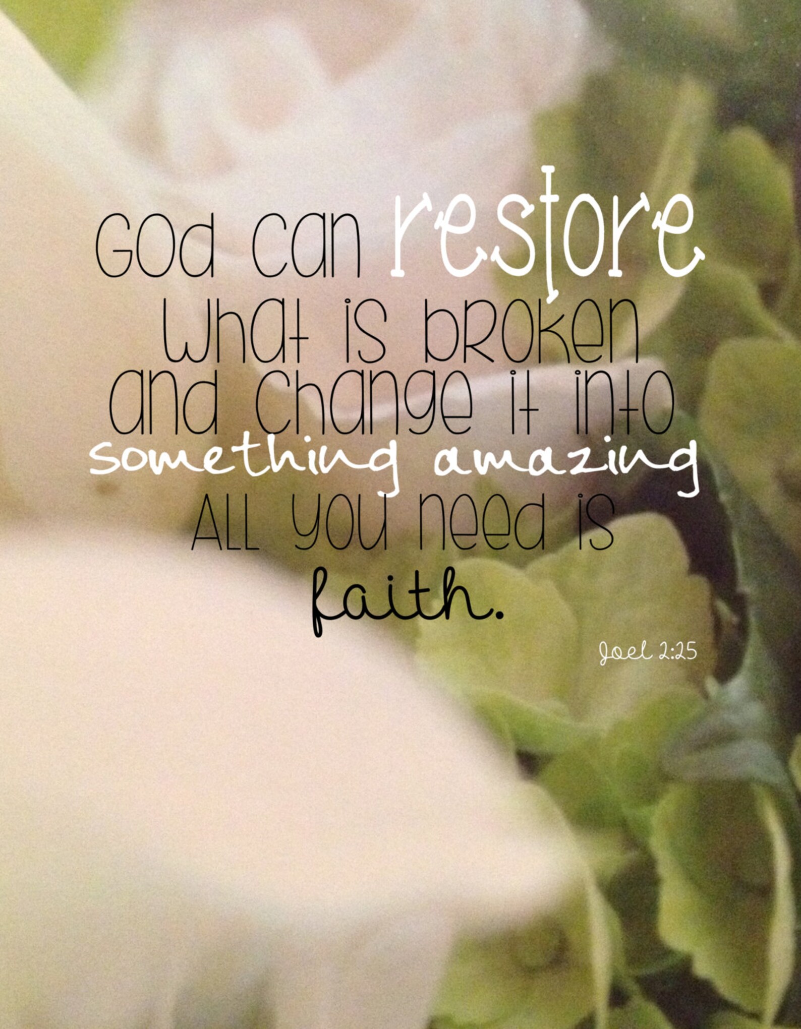 Scripture Art Print - God Can Restore - Inspirational Scripture ...