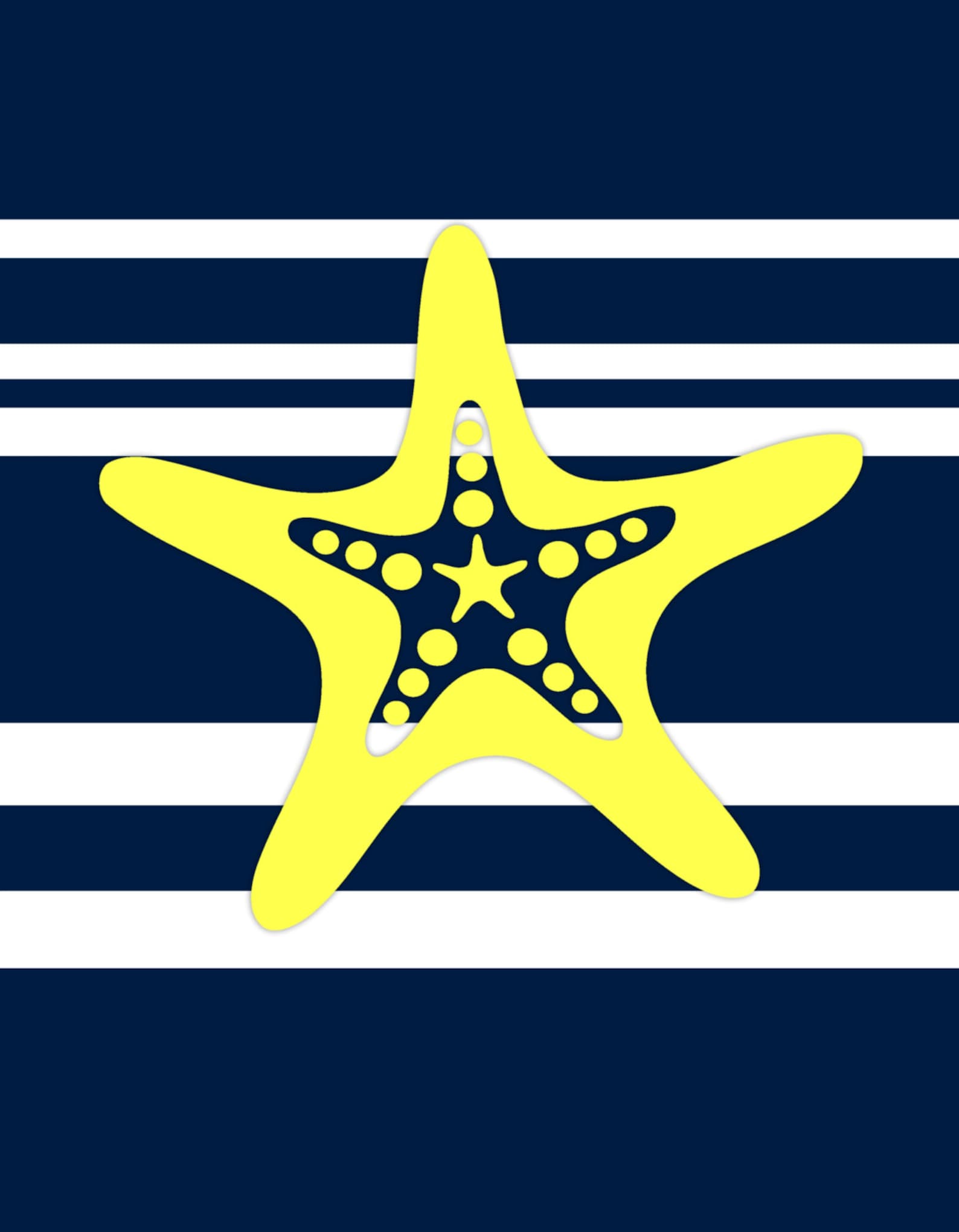Nautical Theme Prints in Navy & Yellow - Etsy