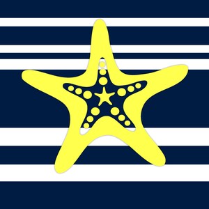 Nautical Theme Prints in Navy & Yellow - Etsy