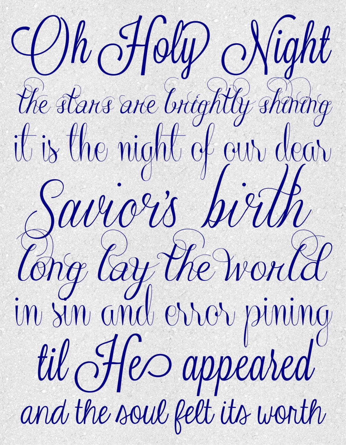 Oh Holy Night - Instant Download - Etsy