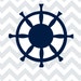 Nautical Theme Prints in Navy & Gray Chevron - Etsy