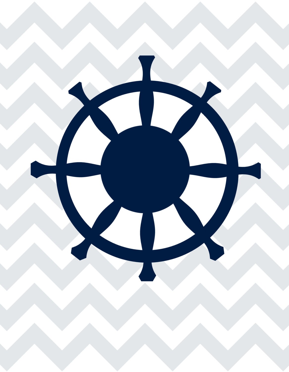 Nautical Theme Prints in Navy & Gray Chevron - Etsy