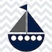 Nautical Theme Prints in Navy & Gray Chevron - Etsy