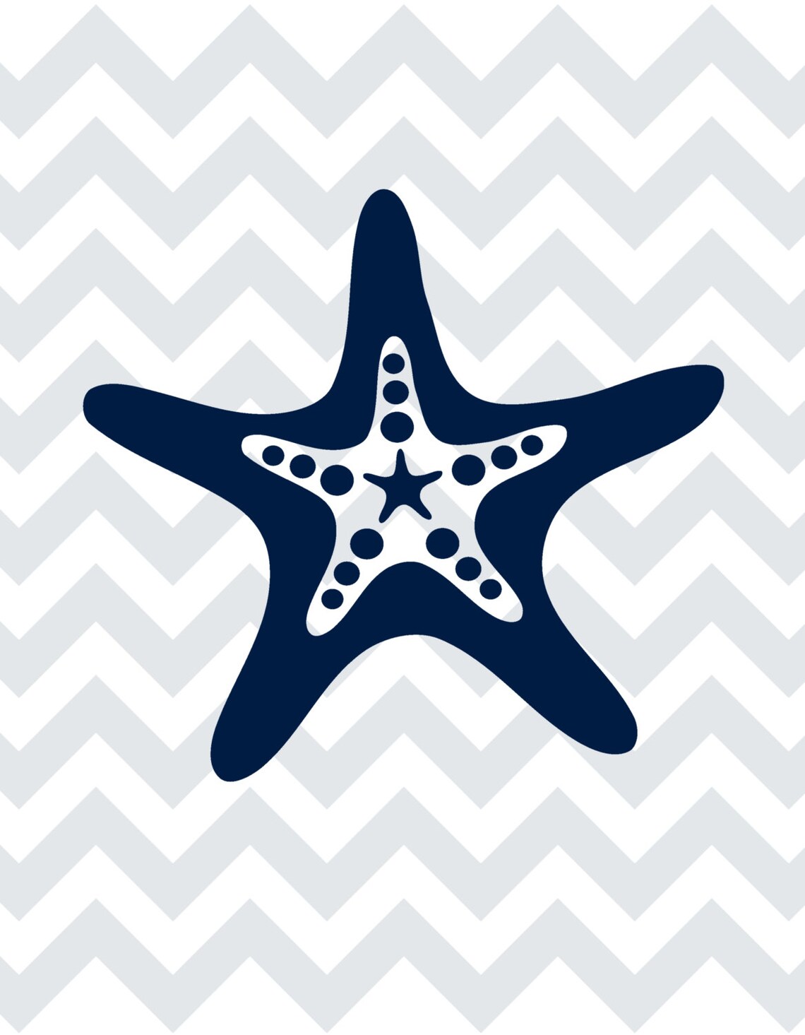 Nautical Theme Prints in Navy & Gray Chevron - Etsy