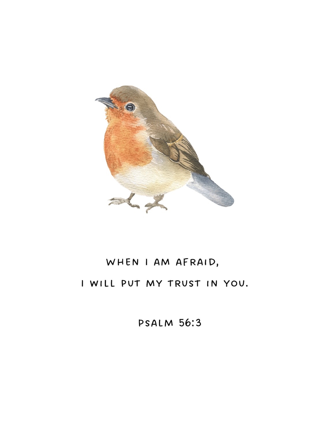 When I Am Afraid | Watercolor Print | Birds | Refuge - Art Print ...