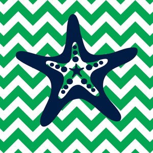 Nautical Theme Prints in Navy & Green - Etsy
