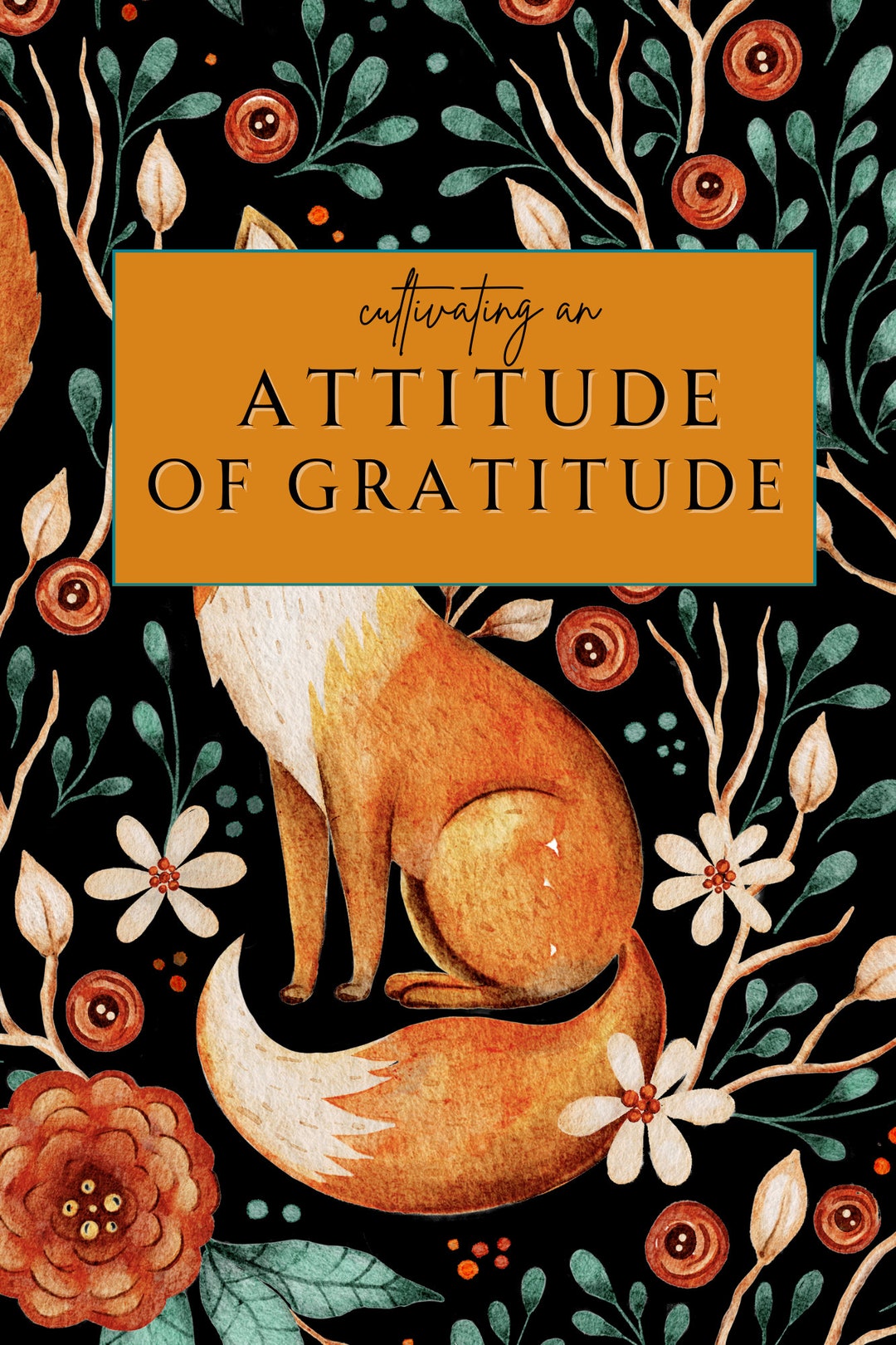 Foxes Gratitude Journal - Monthly | Weekly | 52 Weeks (6x9) | Journals ...