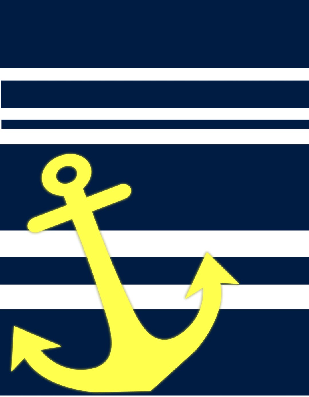 Nautical Theme Prints in Navy & Yellow - Etsy