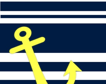 Nautical Theme Prints in Navy & Gray Chevron - Etsy