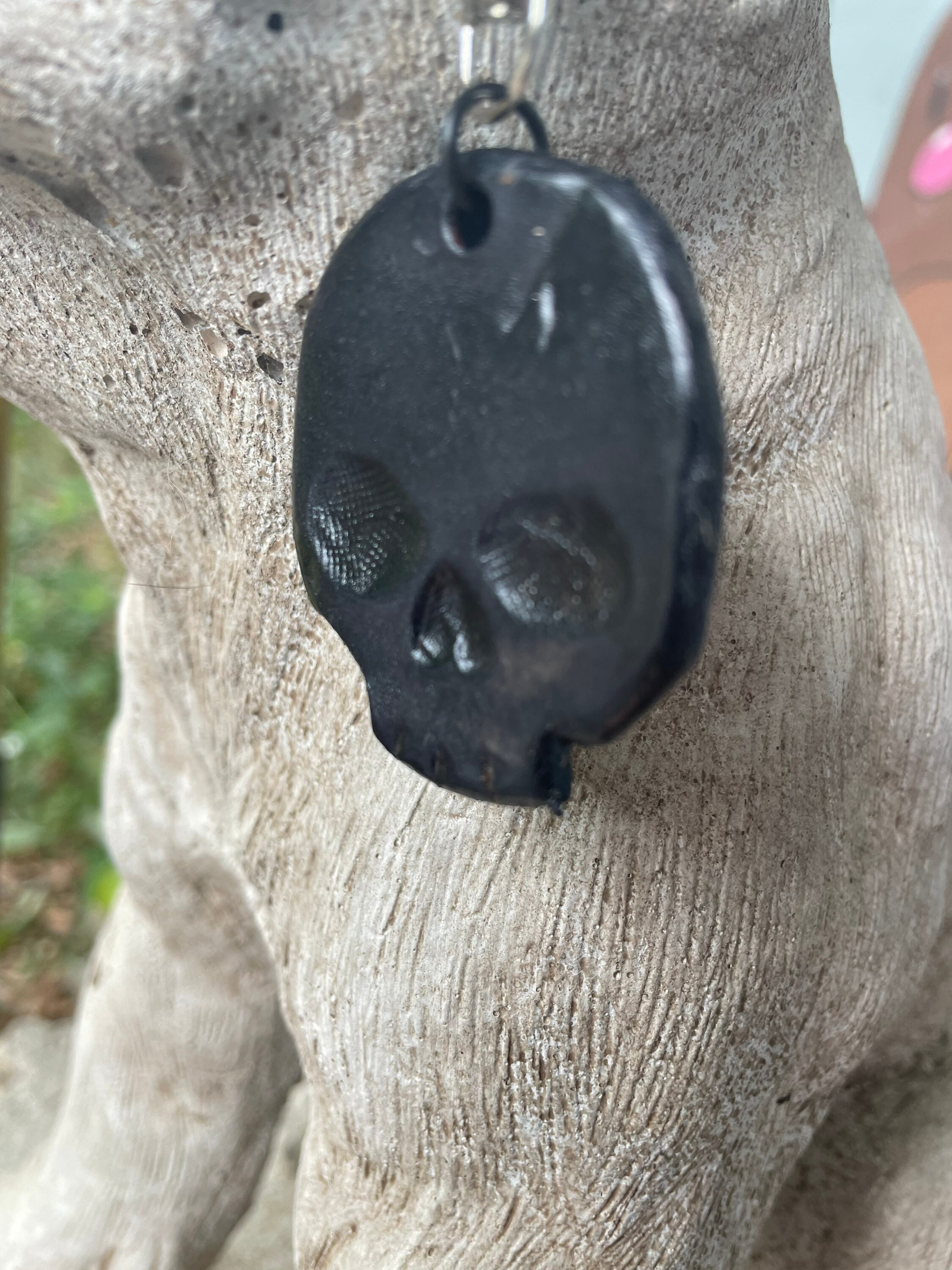 Leather Skull Keychain - Etsy