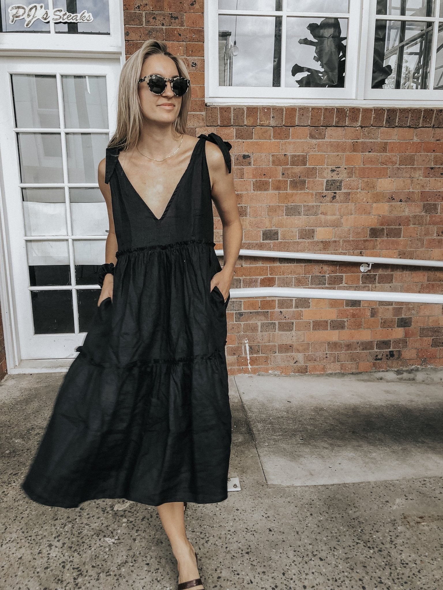 The OSTUNI Dress, Long Linen Tiered Frill Dress by LJC Designs - Etsy UK