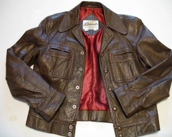 70s leather jacket | Etsy