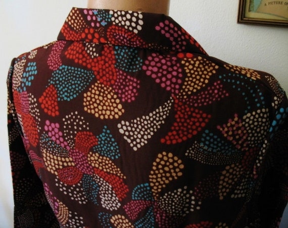 Women's 1960's Asian Mod Polka Dot Flower Power Princ… - Gem