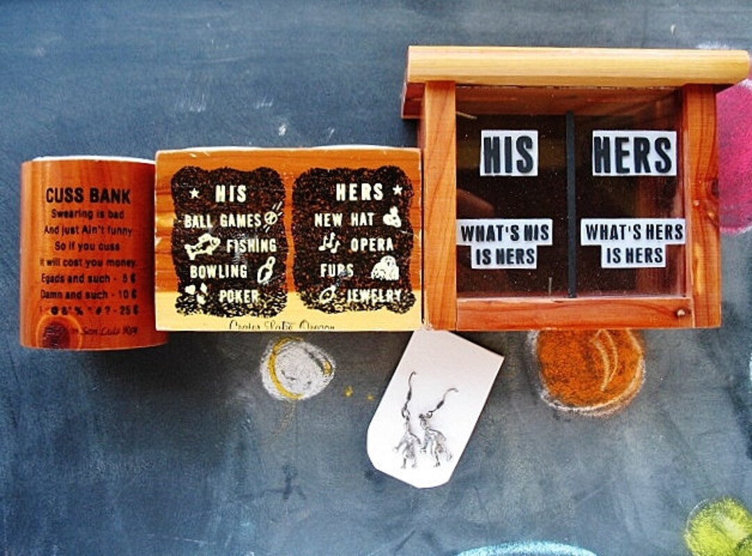 3 Collectible Mid Century State Travel Souvenir Cedar Wood Coin Piggy ...