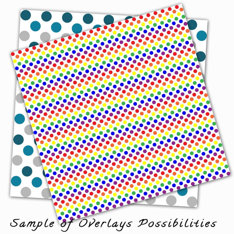 Multi-layered Polka Dot Patterned Digital Overlays - Pack 1 - Etsy