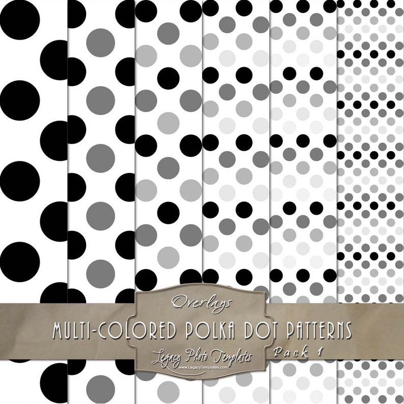 Multi-layered Polka Dot Patterned Digital Overlays - Pack 1 - Etsy