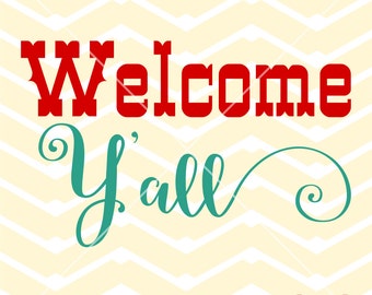 Welcome ya'll sign | Etsy