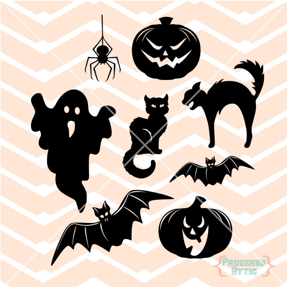 HALLOWEEN Spiders Web Bat Pumpkin Ghost Bloody Hands Cat - Etsy